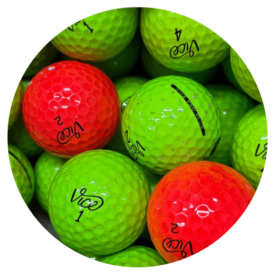 Vice Pro Coloured Practice Balls - Used Balls from Golf Balls 4 You